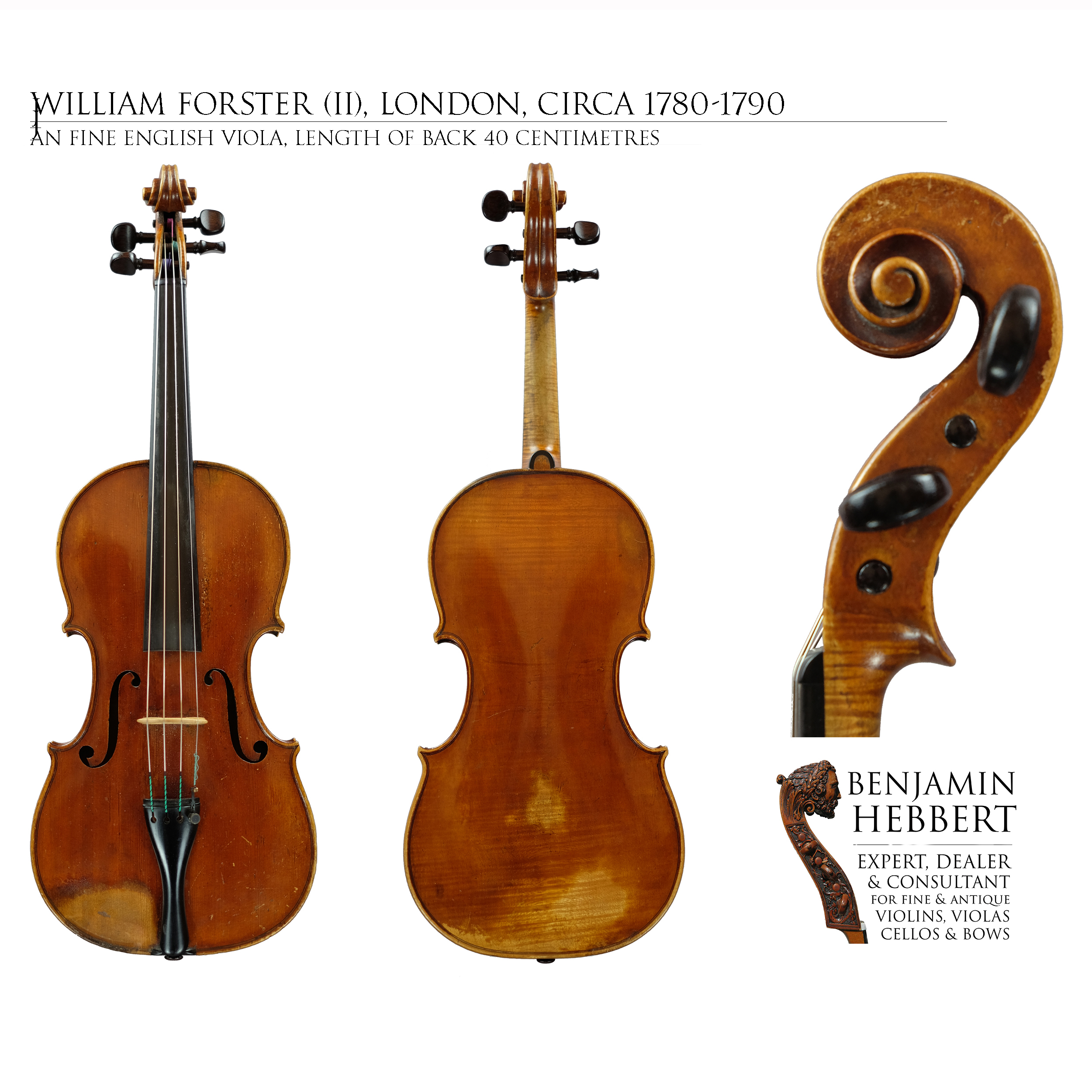 William Forster (II), London, c.1785 – Benjamin Hebbert Violins